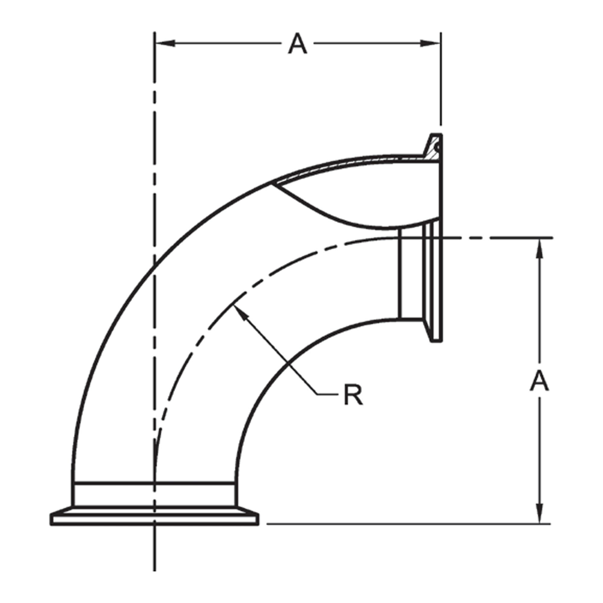 Steel & O'Brien 90 Degree BPE Elbows, Clamp Ends | Austenitex